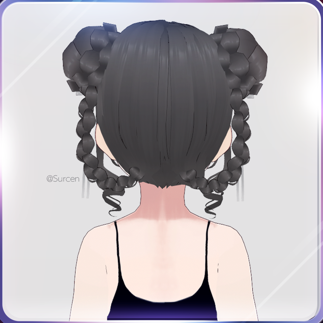 [Vroid] Chinese Tradisional Twin Buns and Braid - Surcen - BOOTH
