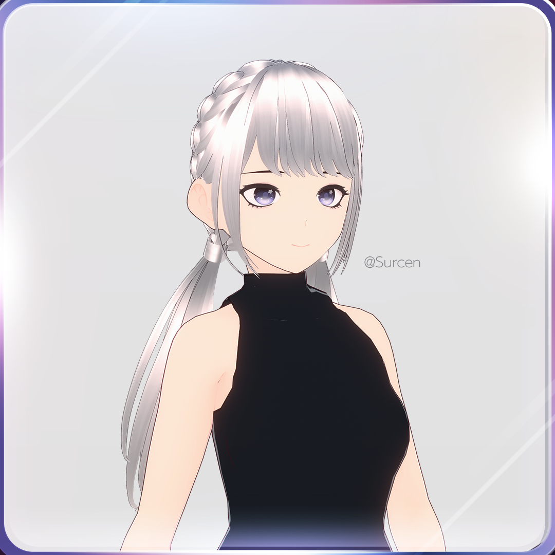 [Vroid] Braid with Low Twintails (3 Style) - Surcen - BOOTH