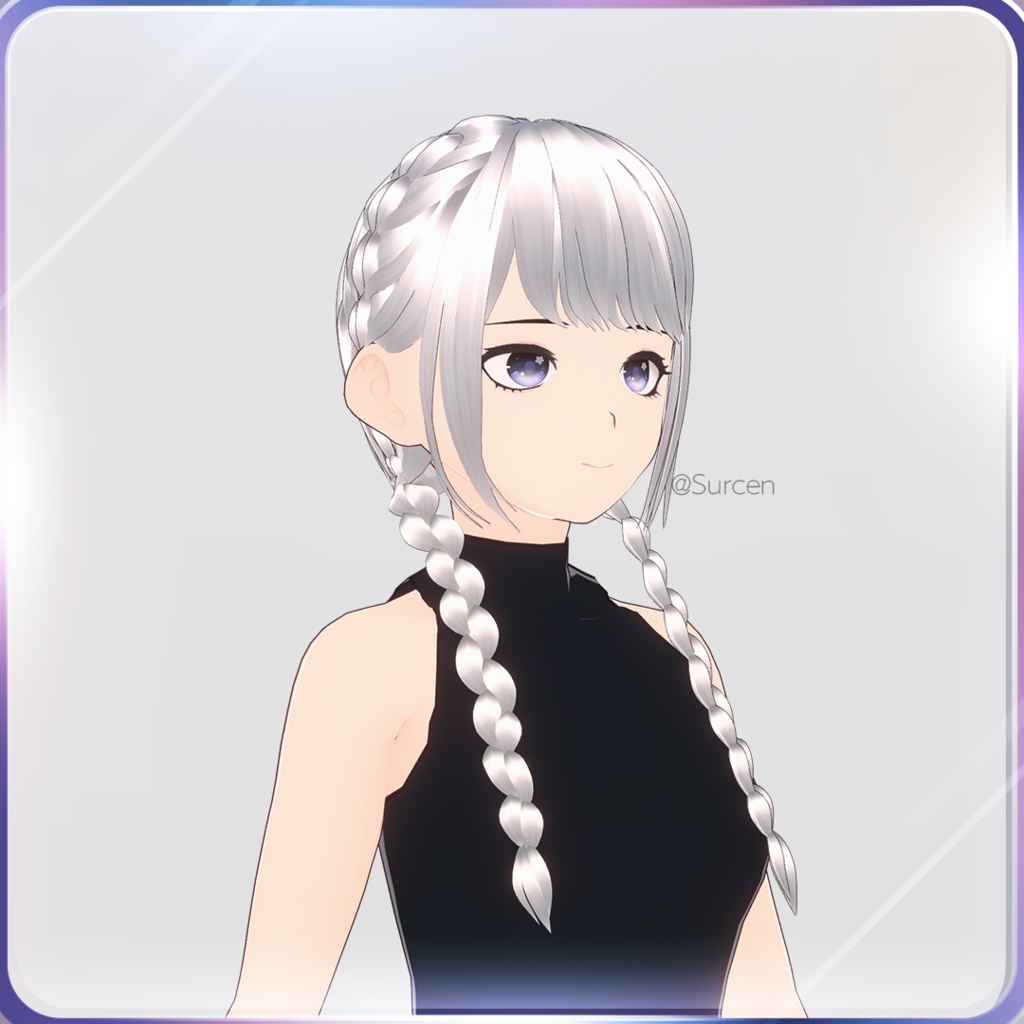 [Vroid] Braid with Low Twintails (3 Style) - Surcen - BOOTH