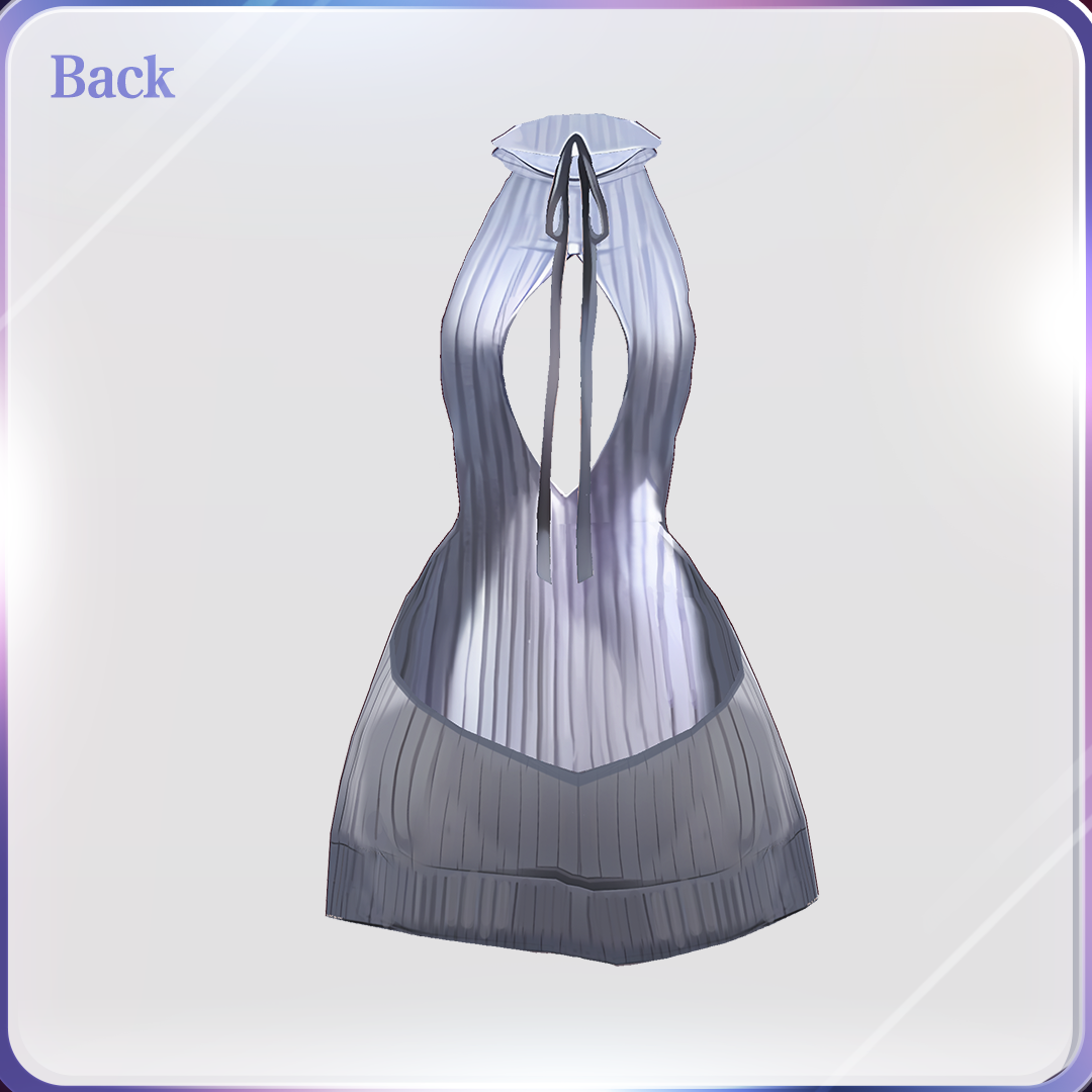 [Vroid] Sexy boobcut backless sweater (Include body skin texture ...
