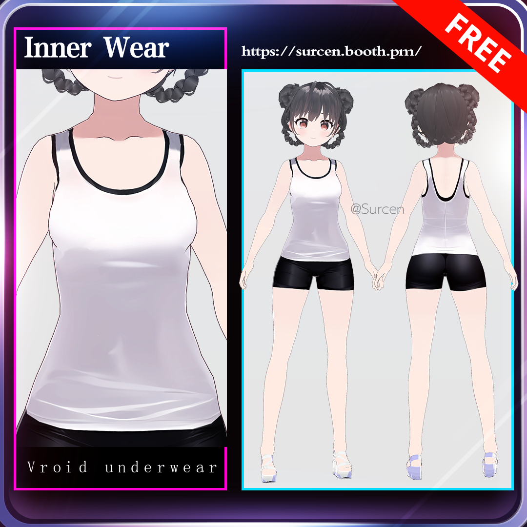 [无料][Vroid] Free Inner Wear / Underwear - Surcen - BOOTH