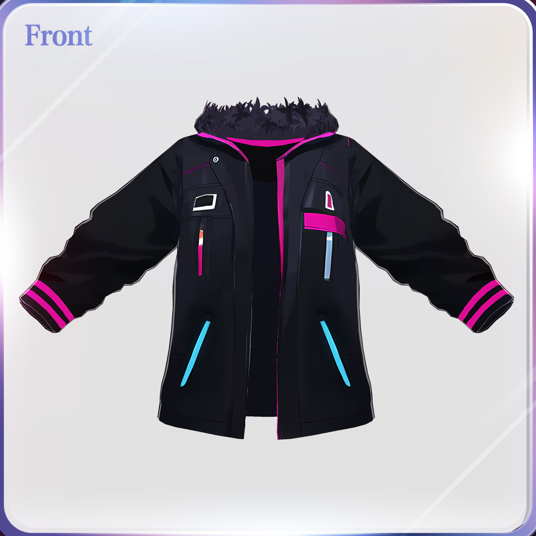 [Vroid] Cyber Jacket/ Black Jacket - Surcen - BOOTH