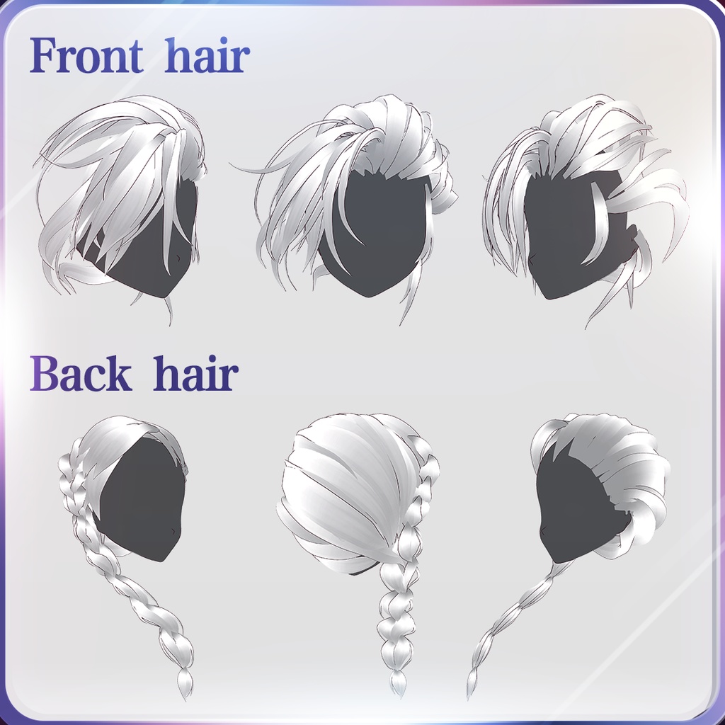 [Vroid] Girl hair preset/ Cool hair/ Single Braid hair/ Warrior Girl ...