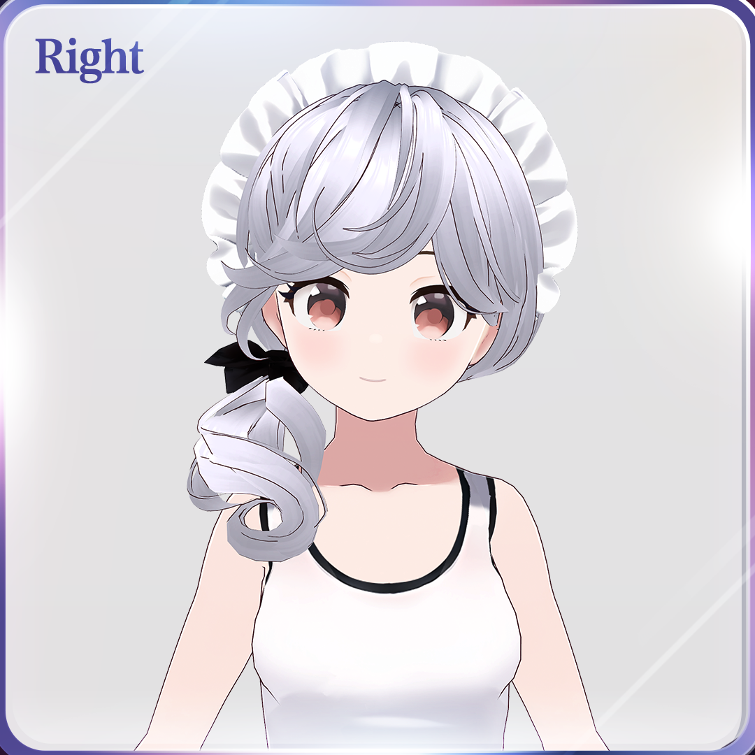 [Vroid] Girl hair preset / Curly hair / Maid hair × 3 / Low twintails ...