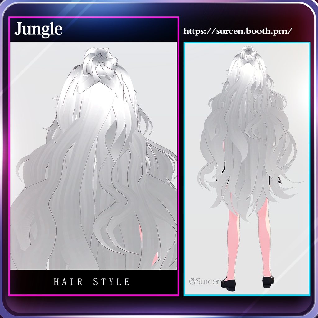[Vroid] Girl hair preset / Long hair/ Curly hair/ Detail hair - Surcen ...