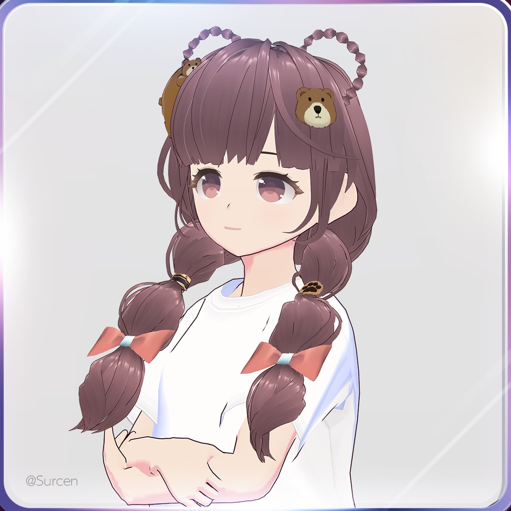 [Vroid] Girl hair preset / Bubble Braids / Cute Girl / Bear - Surcen ...