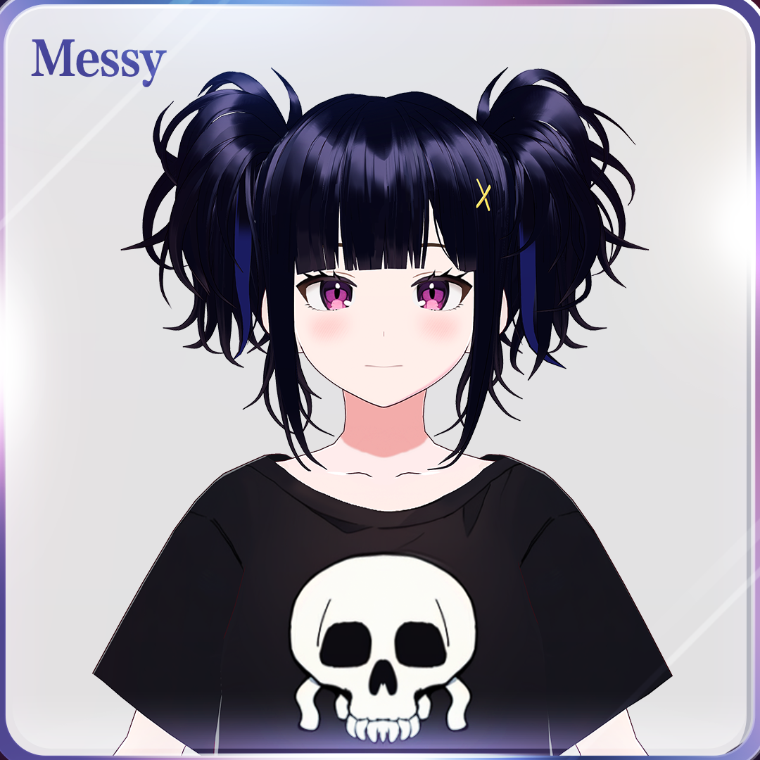 [Vroid] Messy hair / High twintails / Cool girl - Surcen - BOOTH