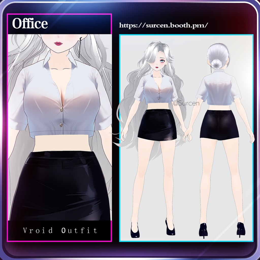 [Vroid] Sexy office outfit / OL服 / Office lady - Surcen - BOOTH