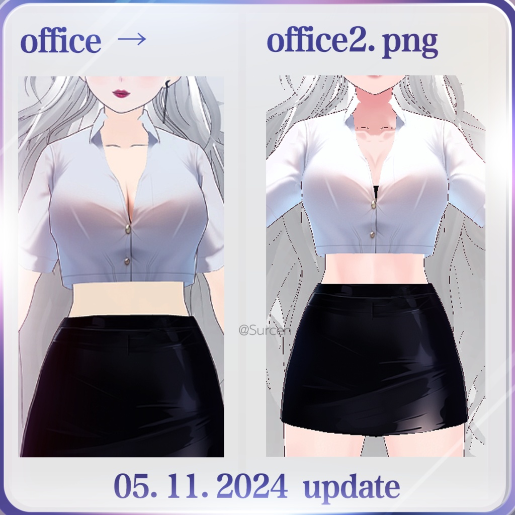 [Vroid] Sexy office outfit / OL服 / Office lady - Surcen - BOOTH