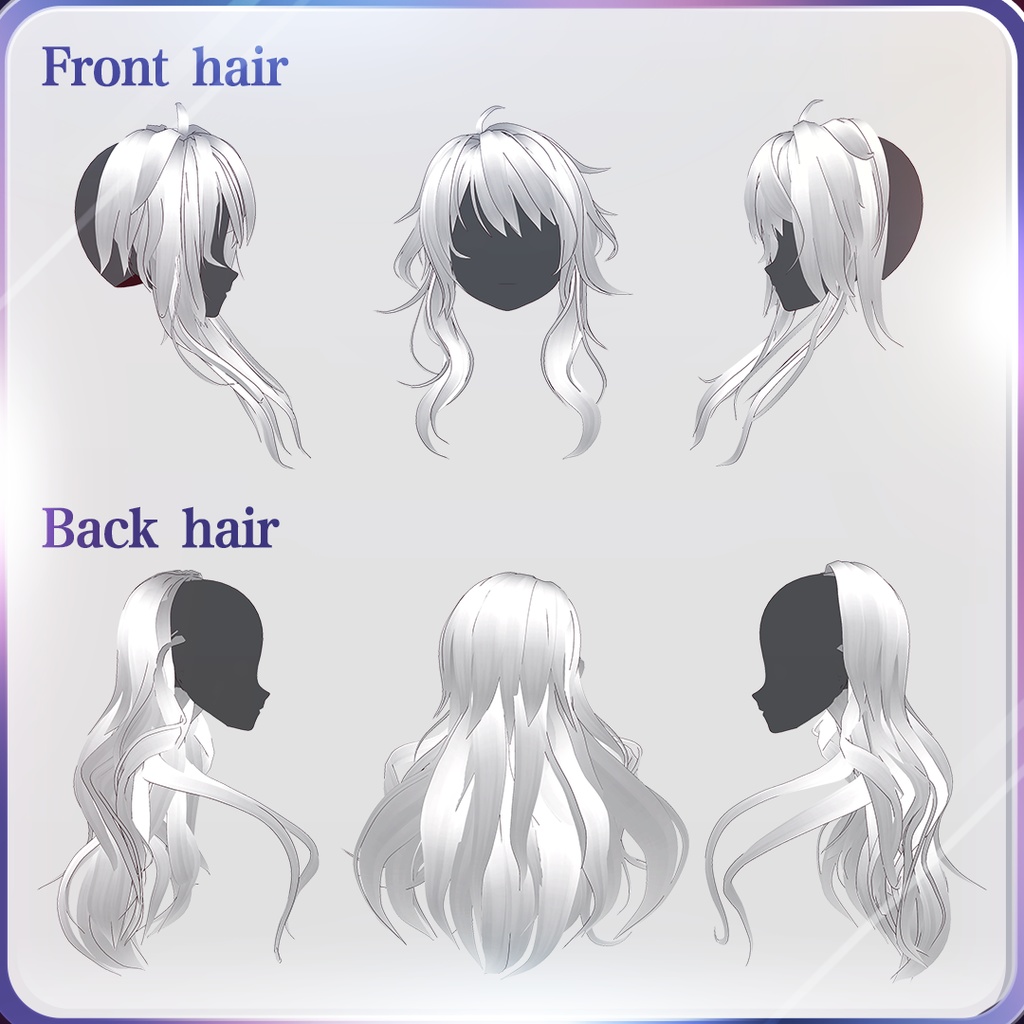 [Vroid] Layered hair / Fluffly Long hair / Cute girl - Surcen - BOOTH