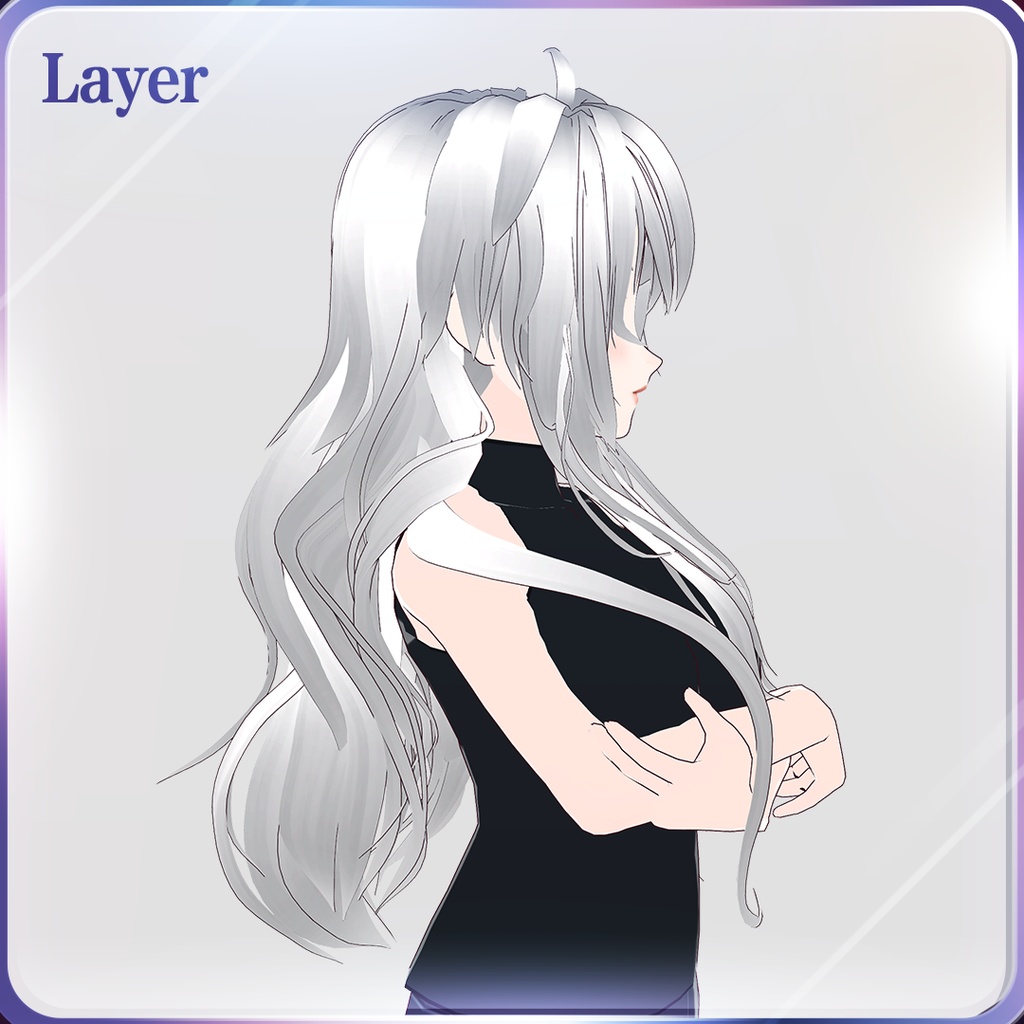 [Vroid] Layered hair / Fluffly Long hair / Cute girl - Surcen - BOOTH