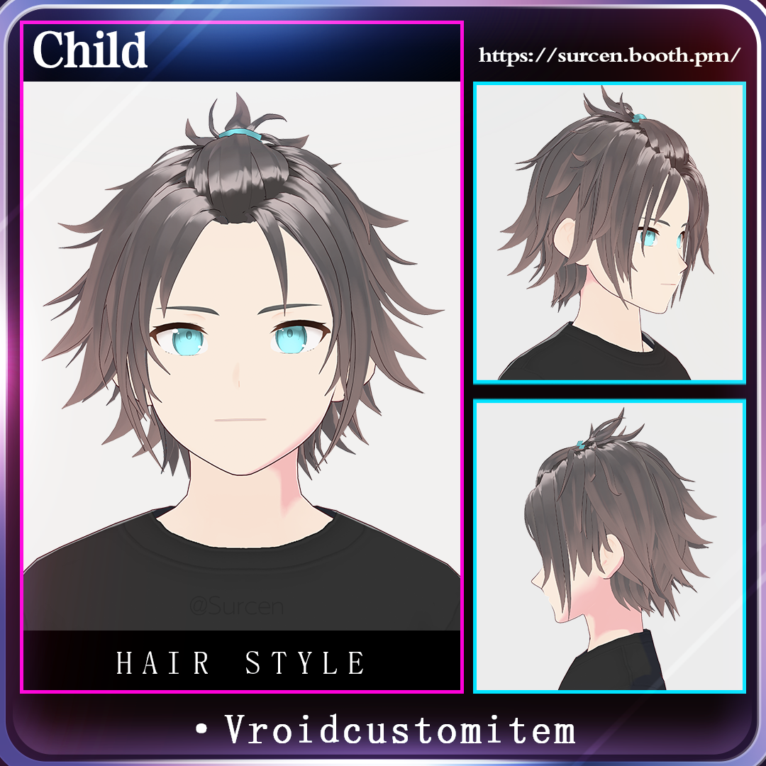 [Vroid] Pinned Bangs / ピン留めバング / Child - Surcen - BOOTH
