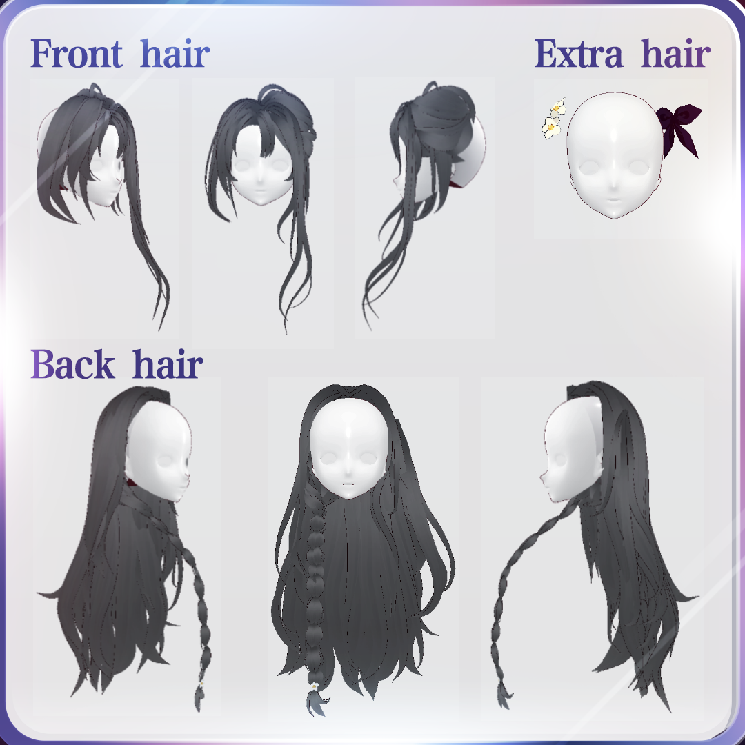 [Vroid] Long hair / Single braid / Beach - Surcen - BOOTH