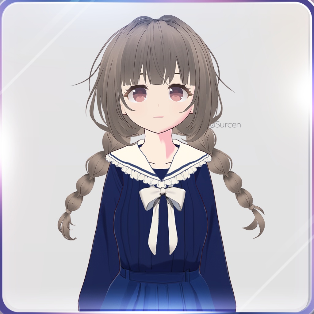 [Vroid] Low twintails / Braid / Cute girl hairstyle - Surcen - BOOTH