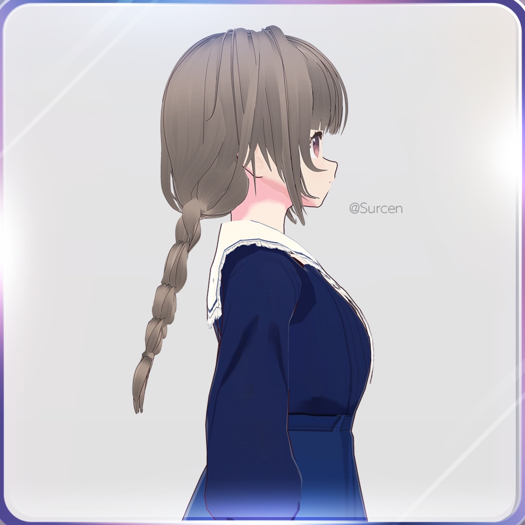 [Vroid] Low twintails / Braid / Cute girl hairstyle - Surcen - BOOTH