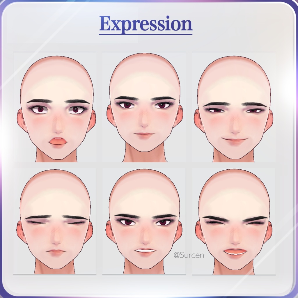 [Vroid] Boy Face and Body Base - Surcen - BOOTH