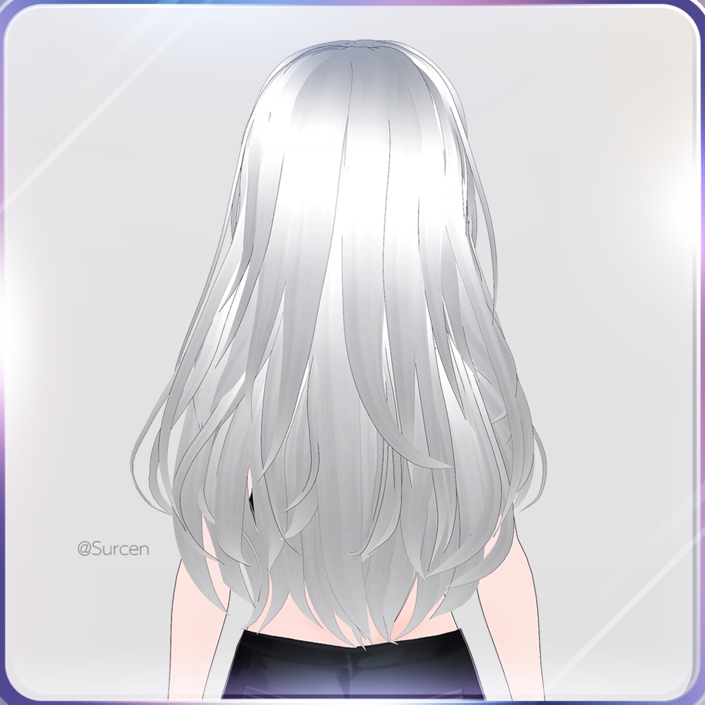 [Vroid] Layered Medium long hairstyle / Face - Full model - Surcen - BOOTH