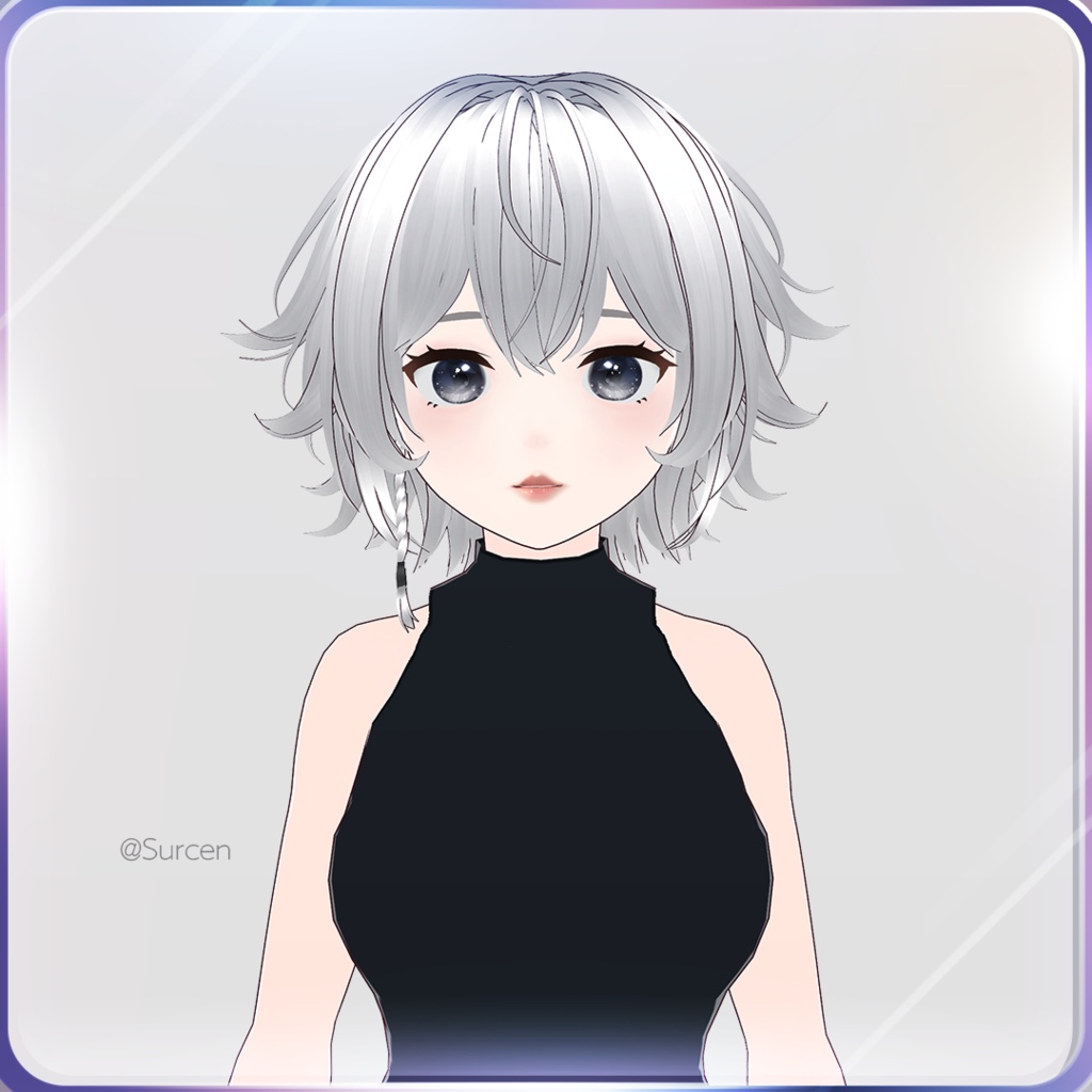 [Vroid] Cool / Cute hairstyle / Short spike hair with braid / Fox ...