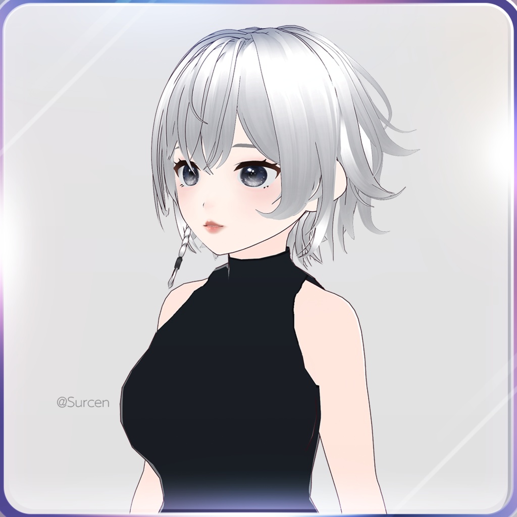 [Vroid] Cool / Cute hairstyle / Short spike hair with braid / Fox ...