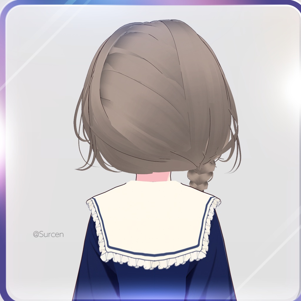 [Vroid] Single Braid / Right side / Cute girl hairstyle / Cute Braid_R ...
