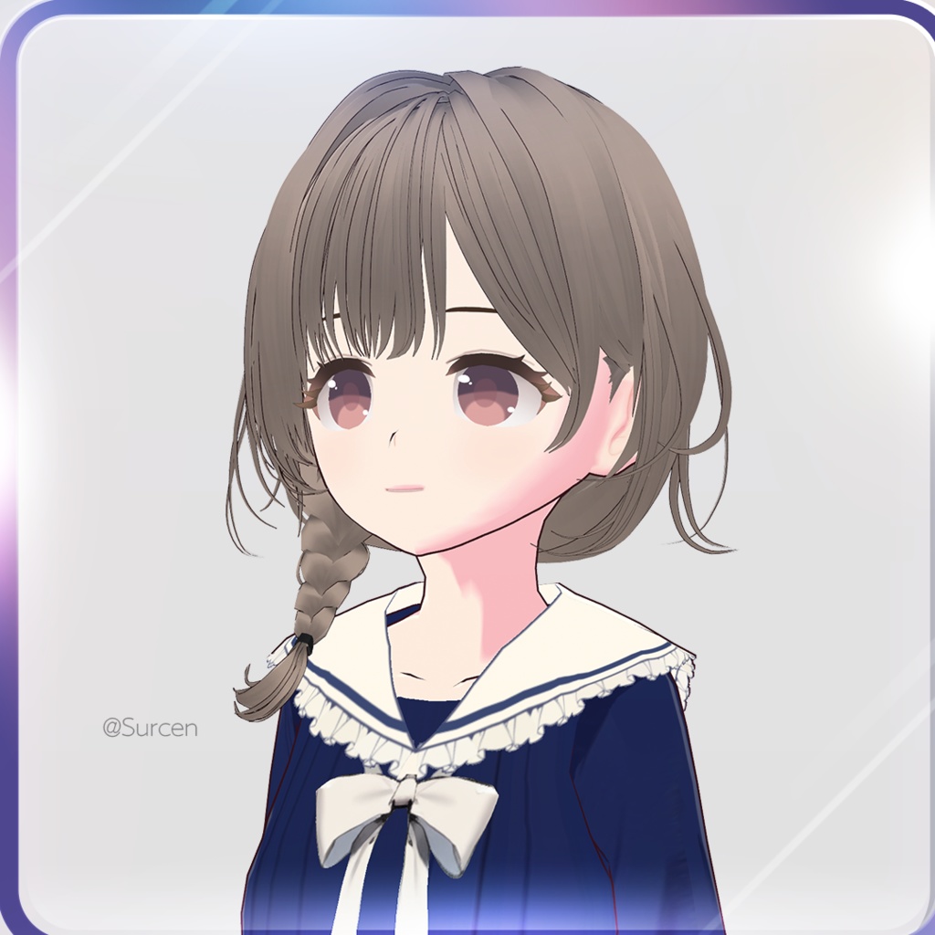 [Vroid] Single Braid / Right side / Cute girl hairstyle / Cute Braid_R ...