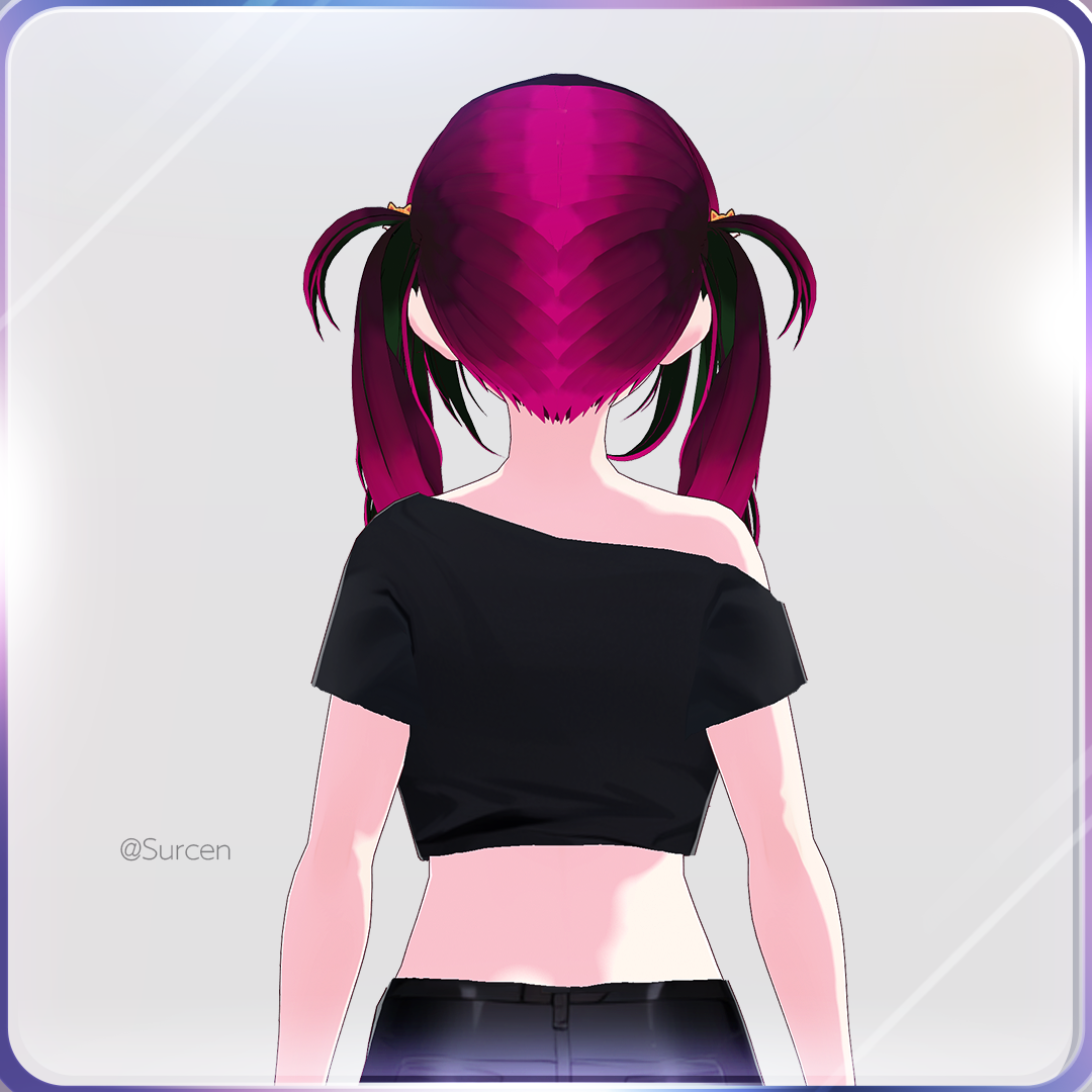 [Vroid] Curly Twintails / Jirai Kei / Girl hairstyle / Hair + Accessory ...