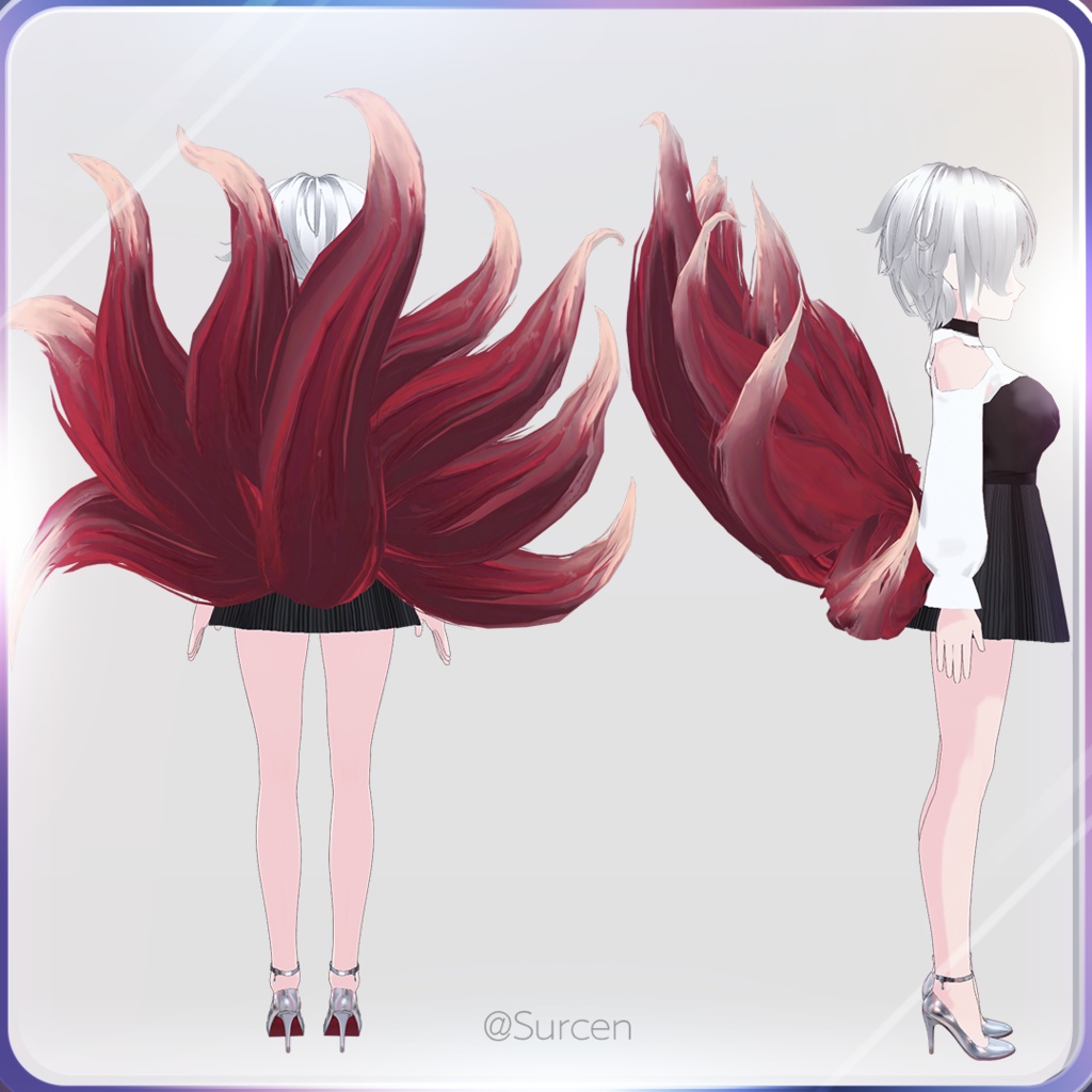 [Vroid][XWear] Nine Fox Tails - Surcen - BOOTH