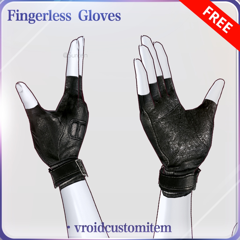[无料][Vroid] Free Gloves / Leather / Tactical Gloves / Fingerless ...