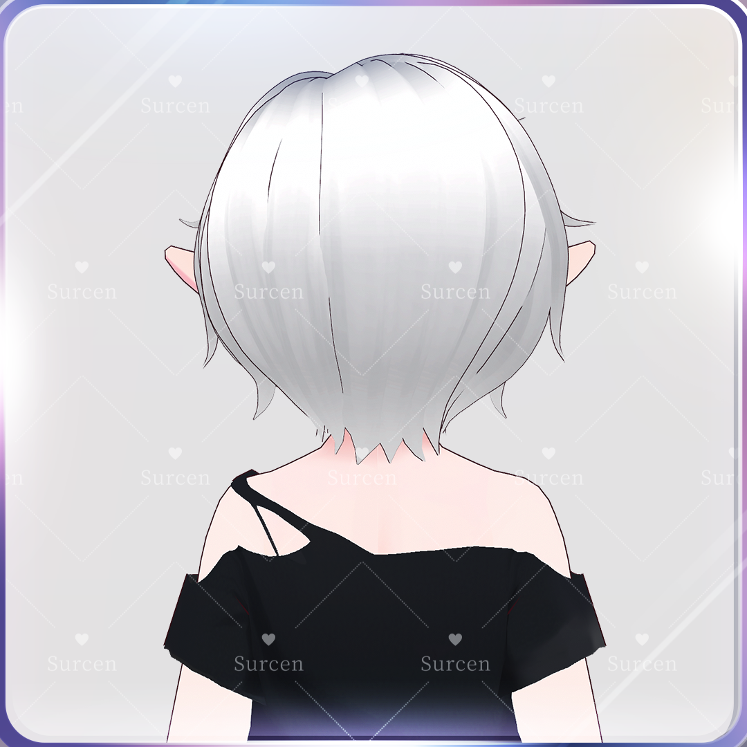 [Vroid] Fluffy Short Hair / Girl Hairstyle / 90s - Surcen - BOOTH