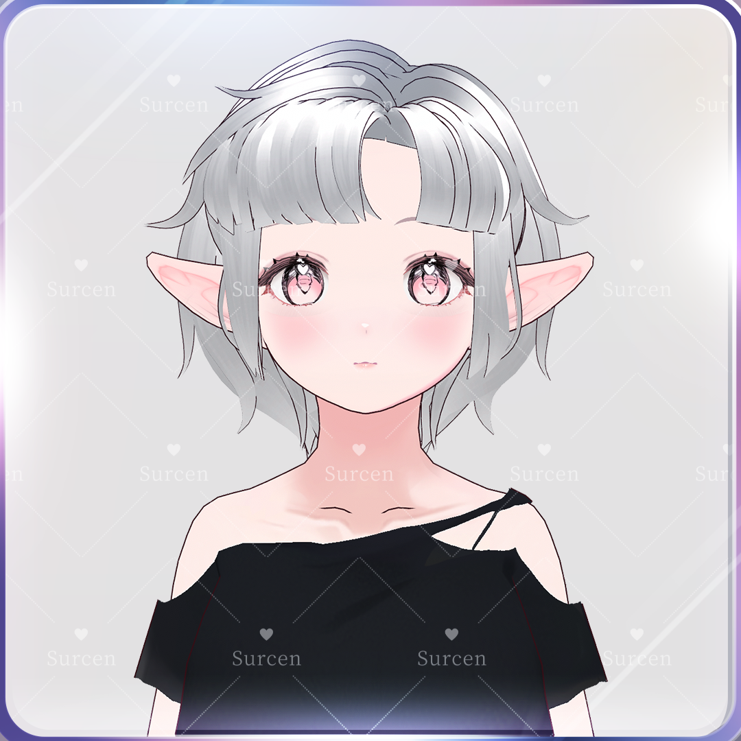 [Vroid] Fluffy Short Hair / Girl Hairstyle / 90s - Surcen - BOOTH