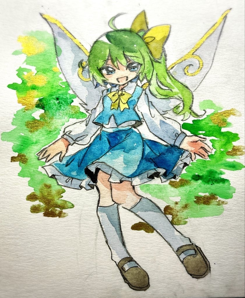 東方Project 大妖精 手描きイラスト - 水彩PJ 帝都炉心画廊 - BOOTH