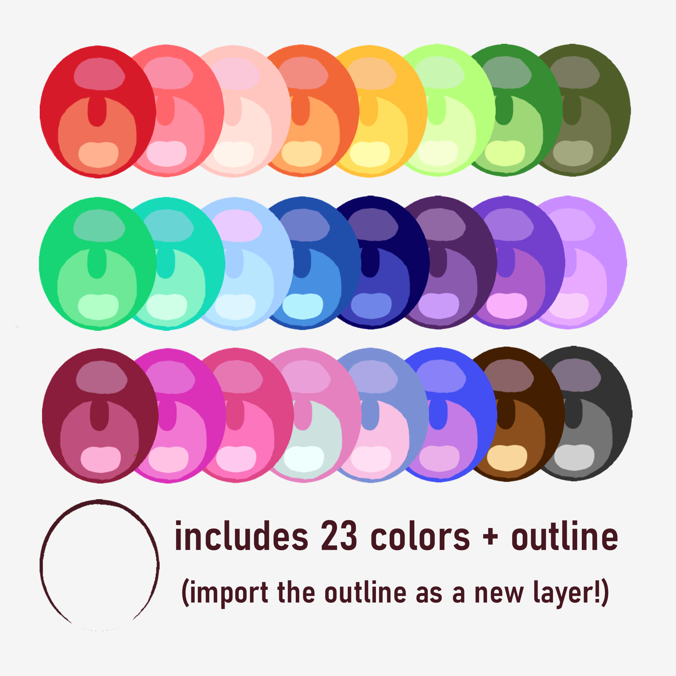FREE Cel Shaded Eye Texture Pack - [23 colors + separate layers ...