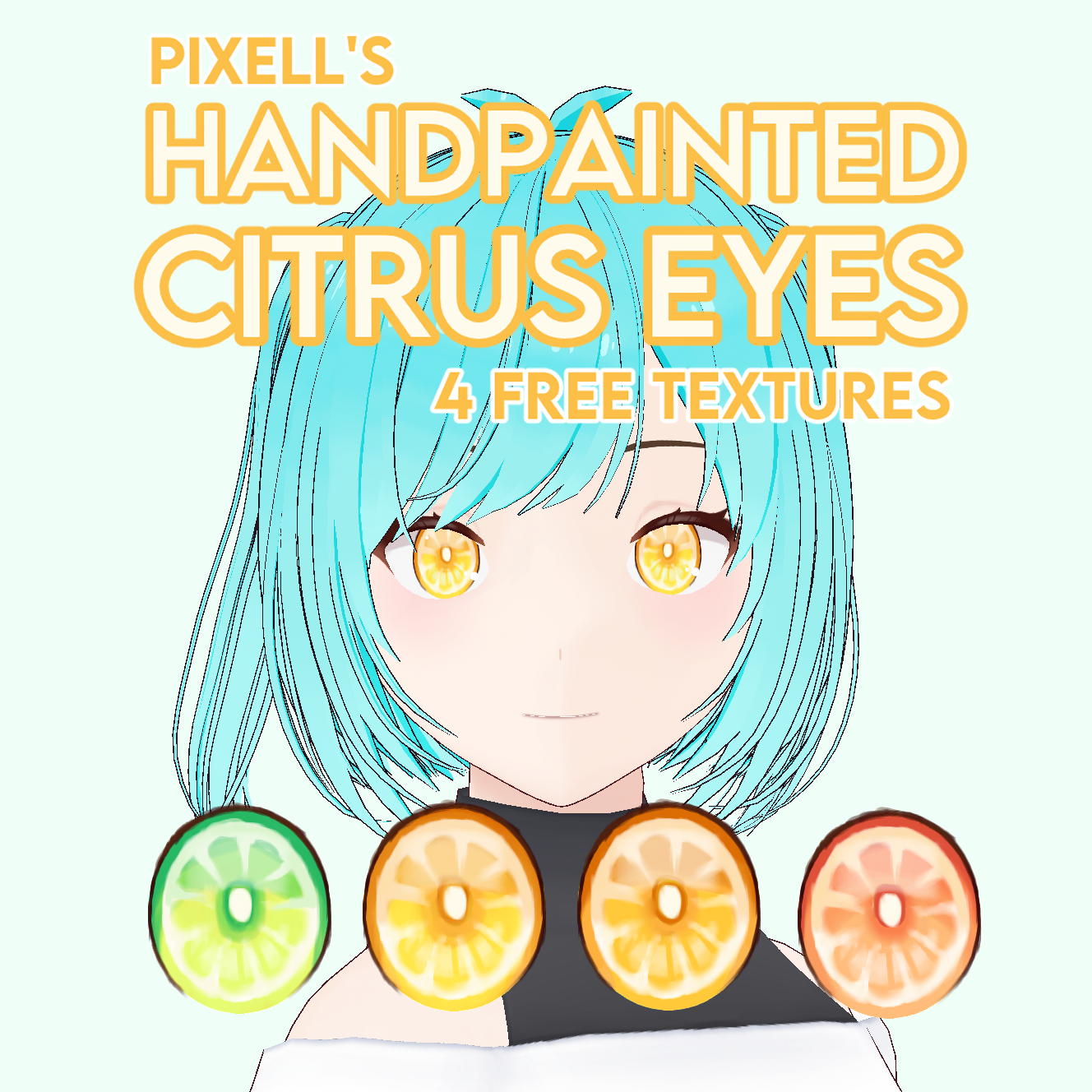 [VRoid Studio] FREE Handpainted Citrus Eye Textures - pixellangel - BOOTH