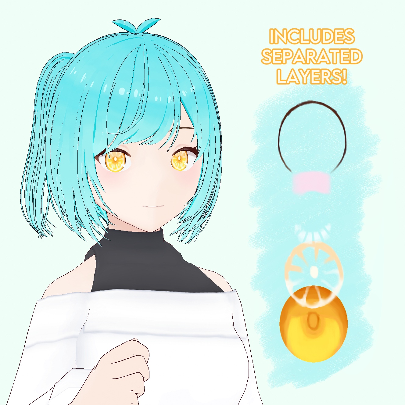 [VRoid Studio] FREE Handpainted Citrus Eye Textures - pixellangel - BOOTH