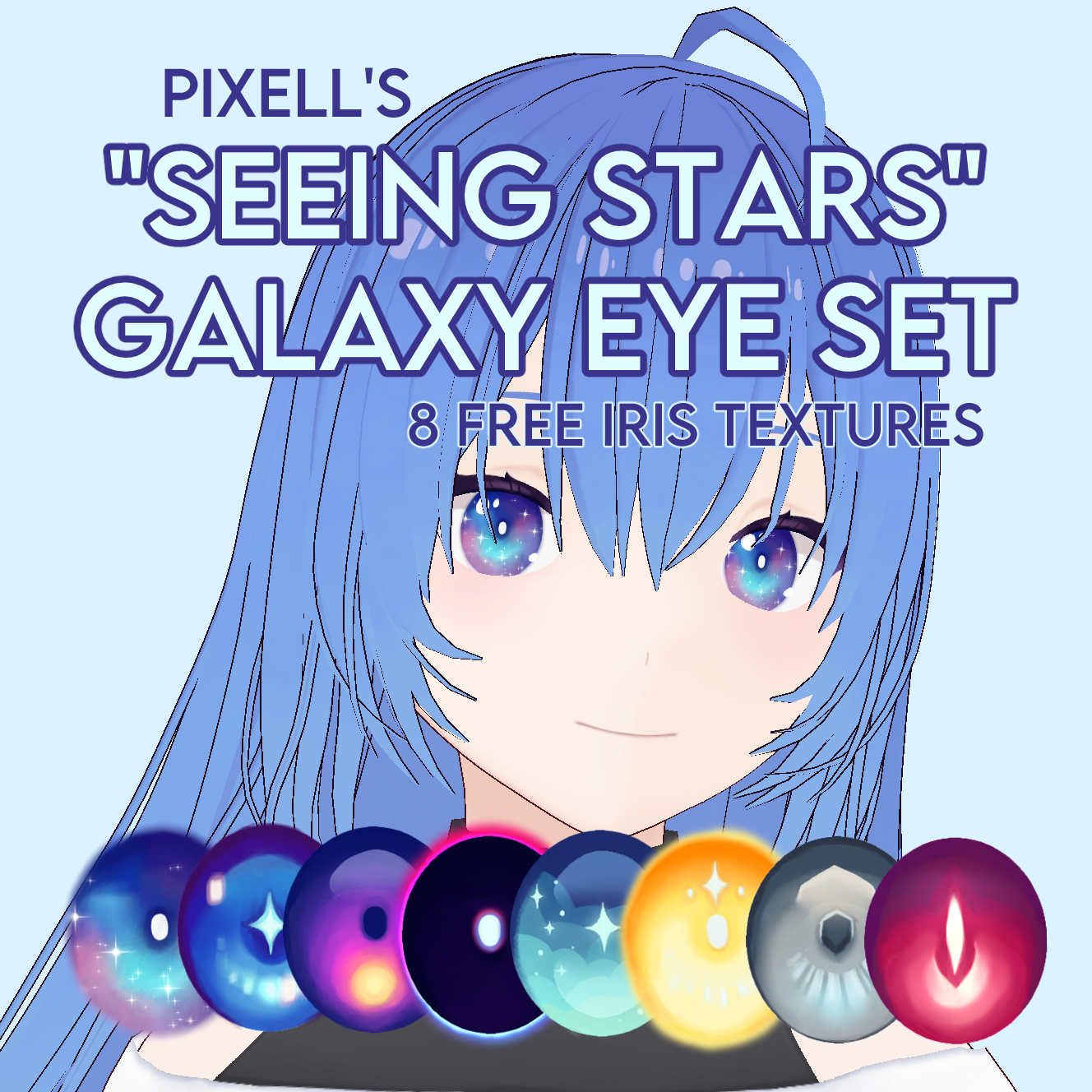 [VRoid Studio] FREE "Seeing Stars" Galaxy Eye Texture Set - pixellangel ...