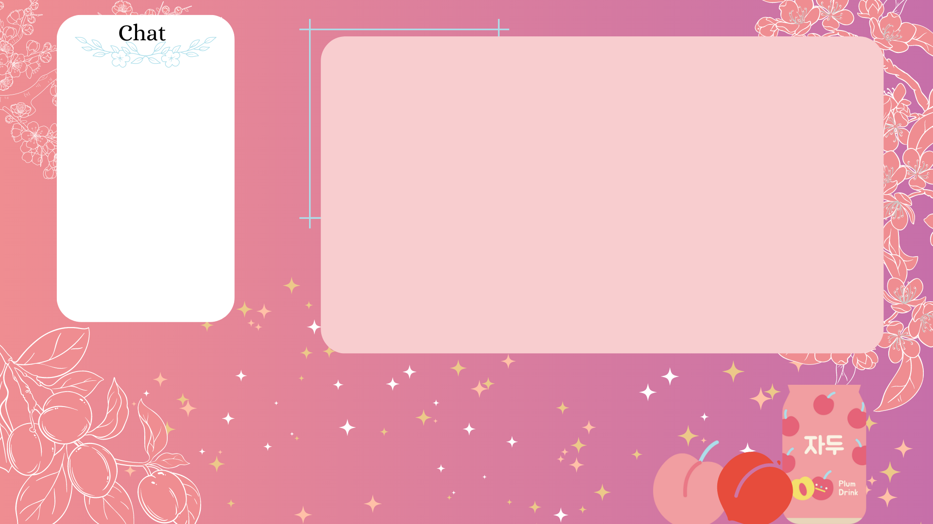 Free to use Vtuber overlay/Plum Soda simple overlay bundle with preset ...