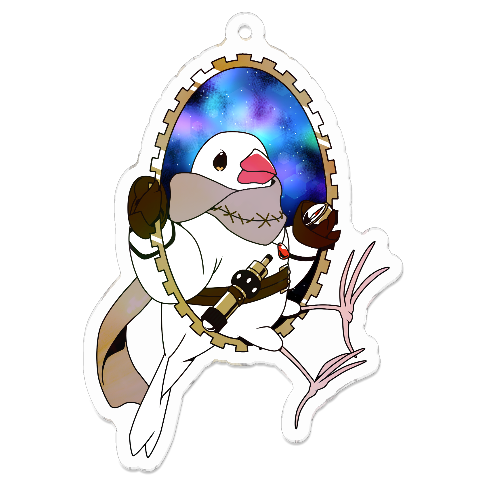 アクリルキーホルダー「冒険文鳥」 - VSMD-Shop - BOOTH