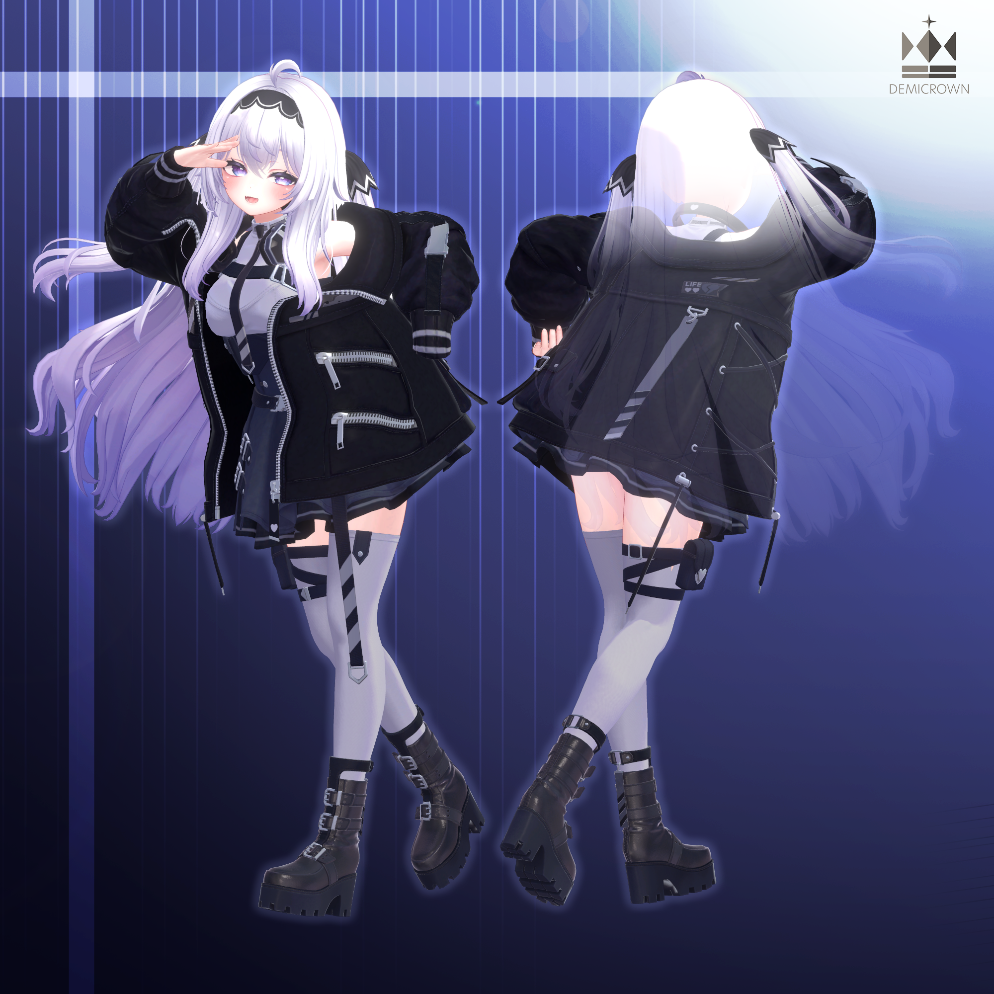 【VRChat】Ebony Stola【愛莉対応】 - Demicrown - BOOTH