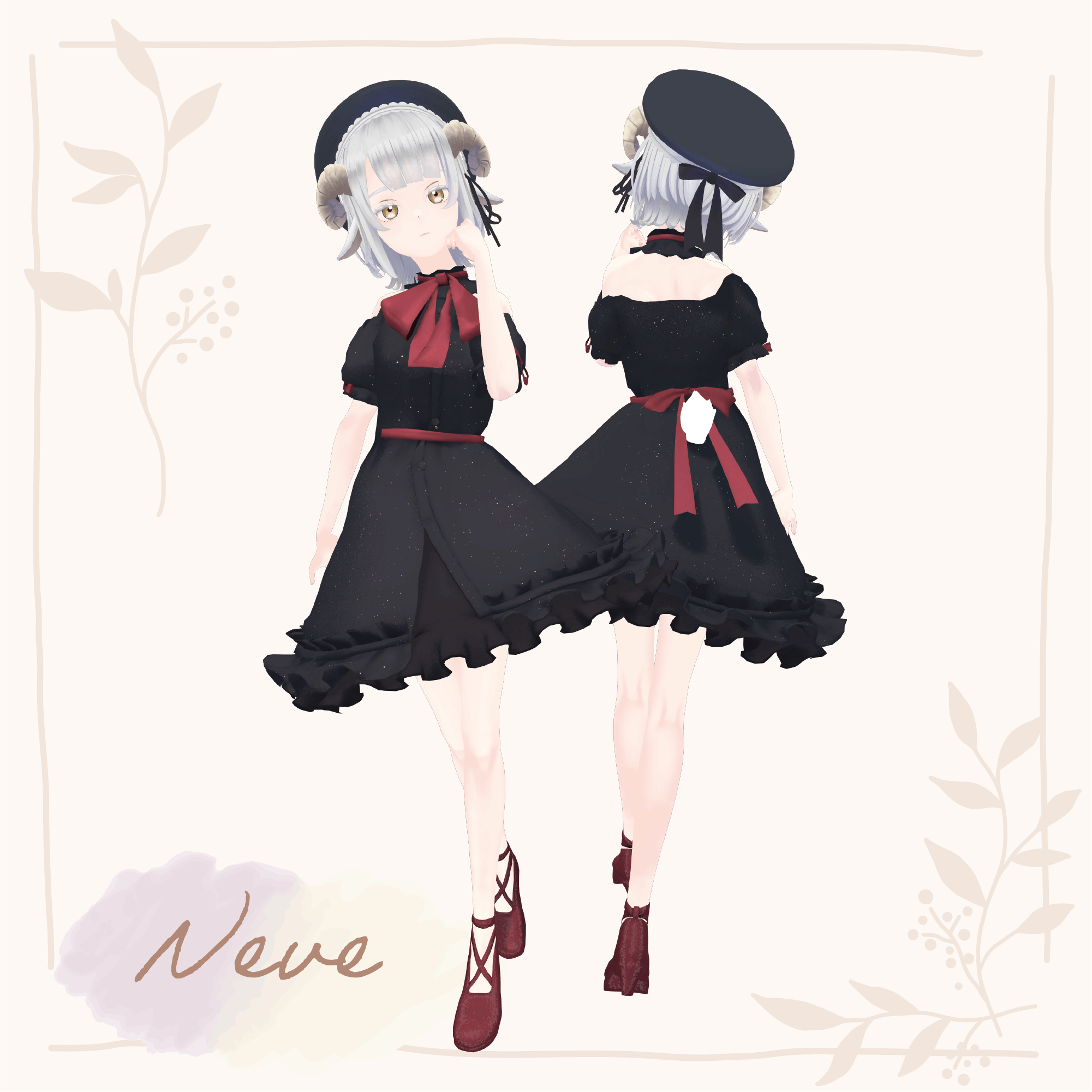 Spring one piece dress【複数アバター対応】 - #ichicoro_Plus - BOOTH