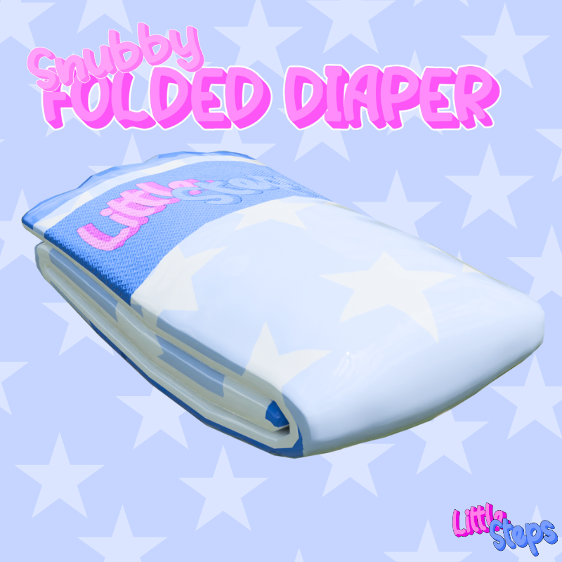 Snubby's Little Steps Folded Diaper Prop (VRC/Resonite/Blender ...