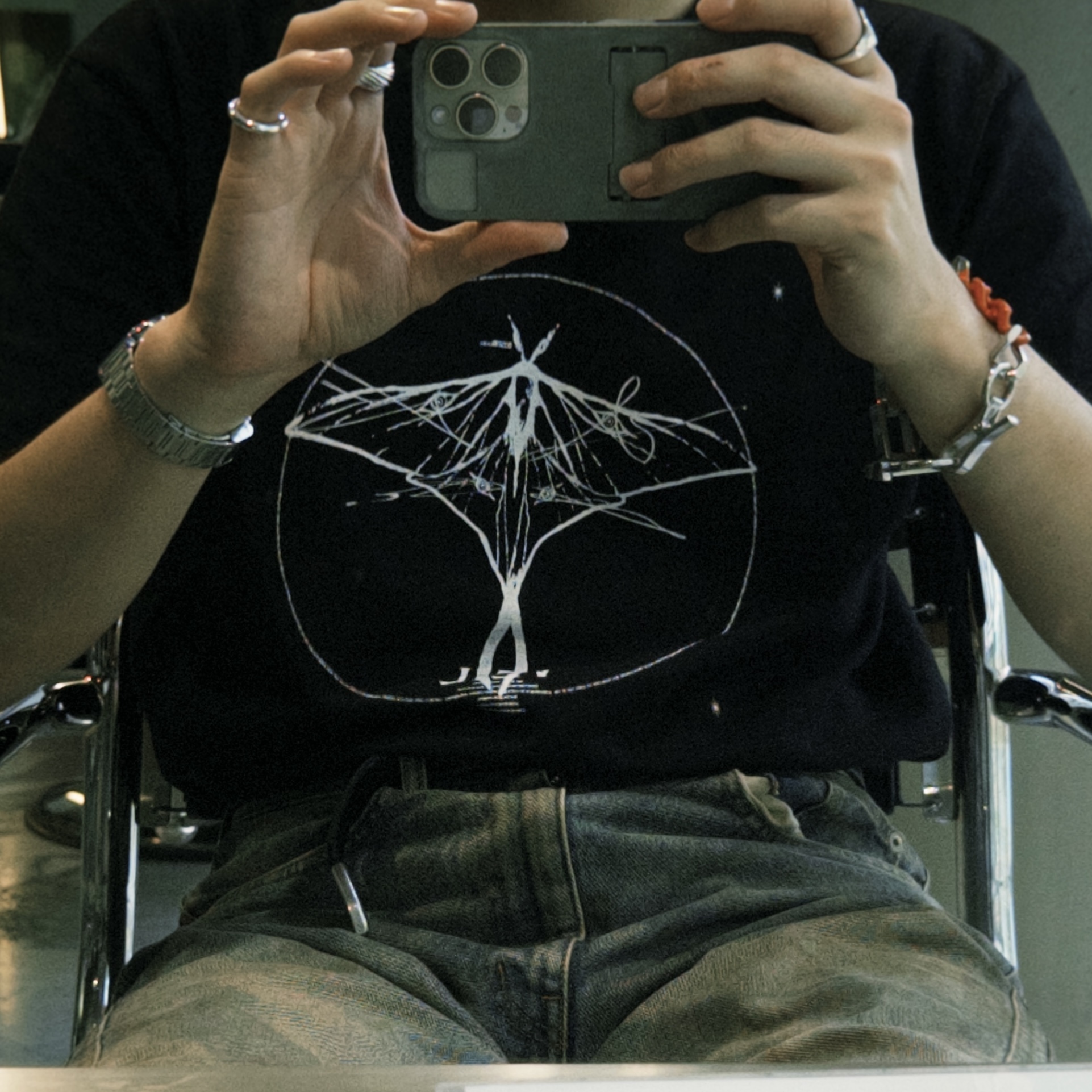 VEIL SILK SCREEN PRINT T SHIRTS L - SDN(BOOTH) - BOOTH