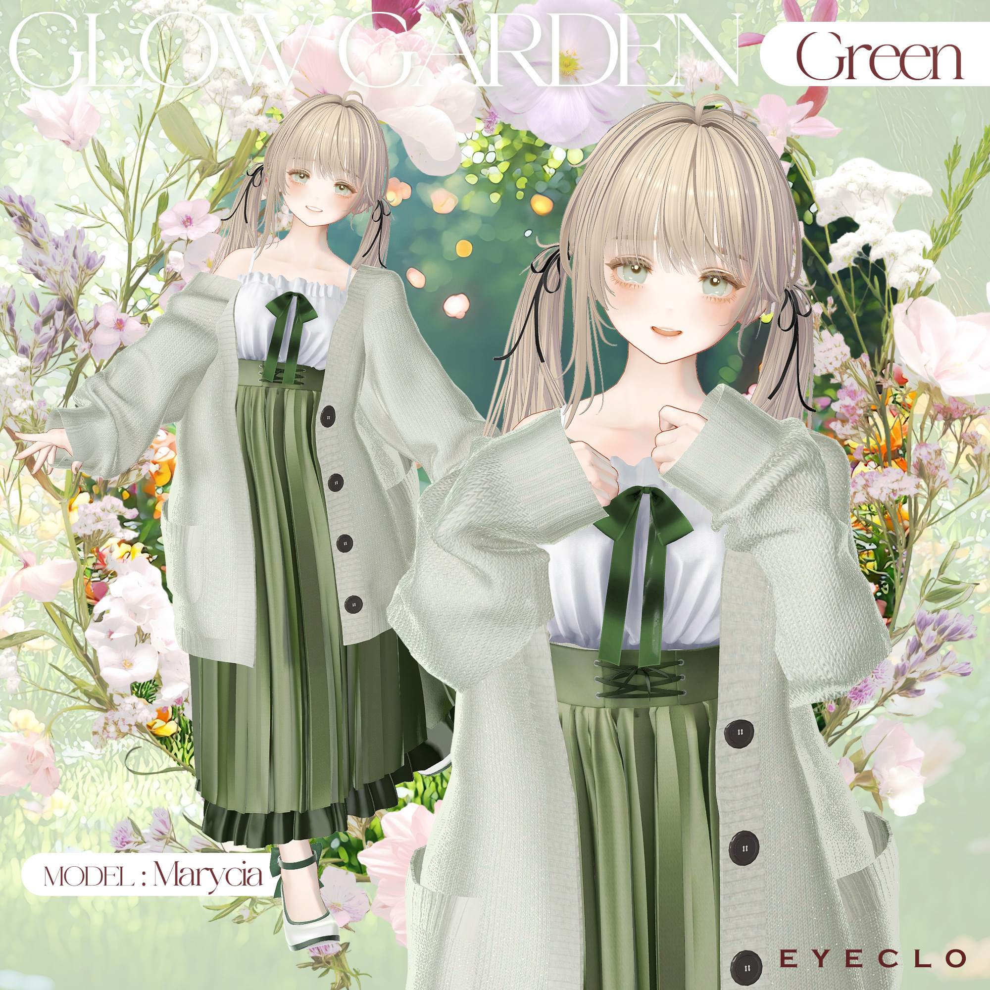 【14アバター対応】GlowGarden 【VRChat向け衣装モデル】 - EYECLO - BOOTH