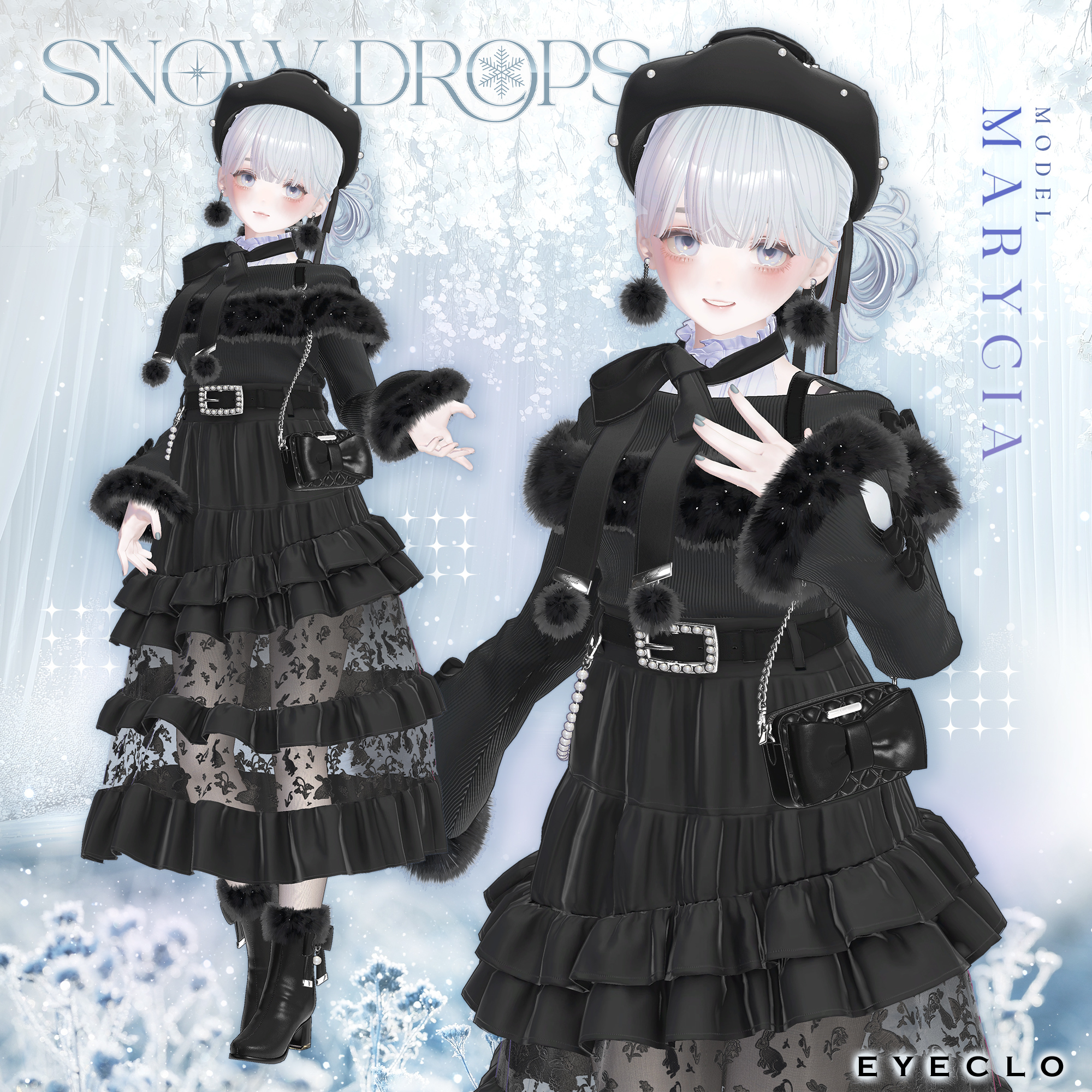 【13アバター対応】SnowDrops 【VRChat向け衣装モデル】 - EYECLO - BOOTH