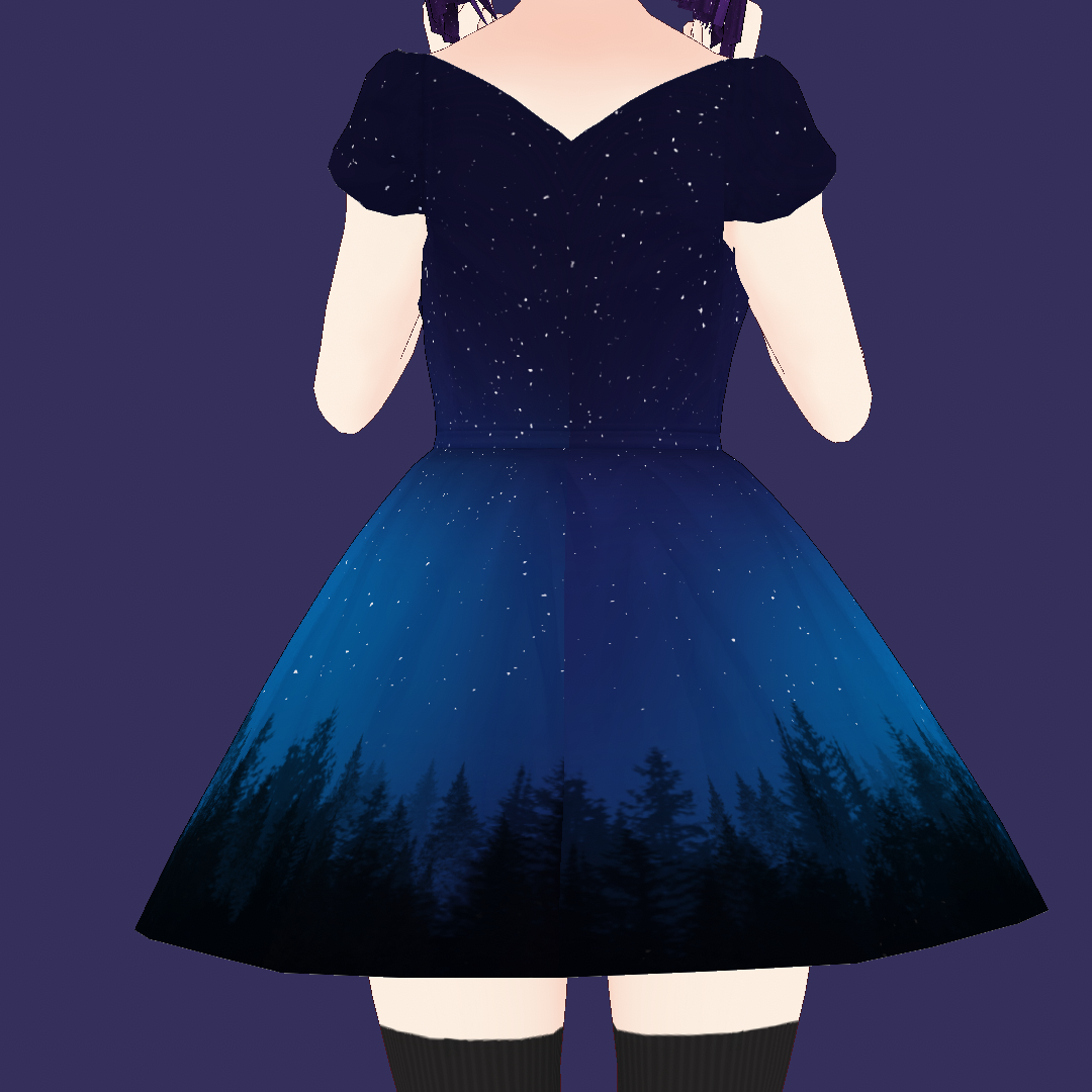 [VRoid] Starry Night Forest - dress texture - fuuririn - BOOTH