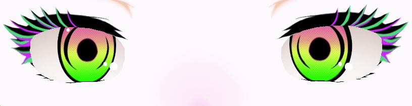 [VRoid] Neon Eyelashes + Irises Texture - fuuririn - BOOTH