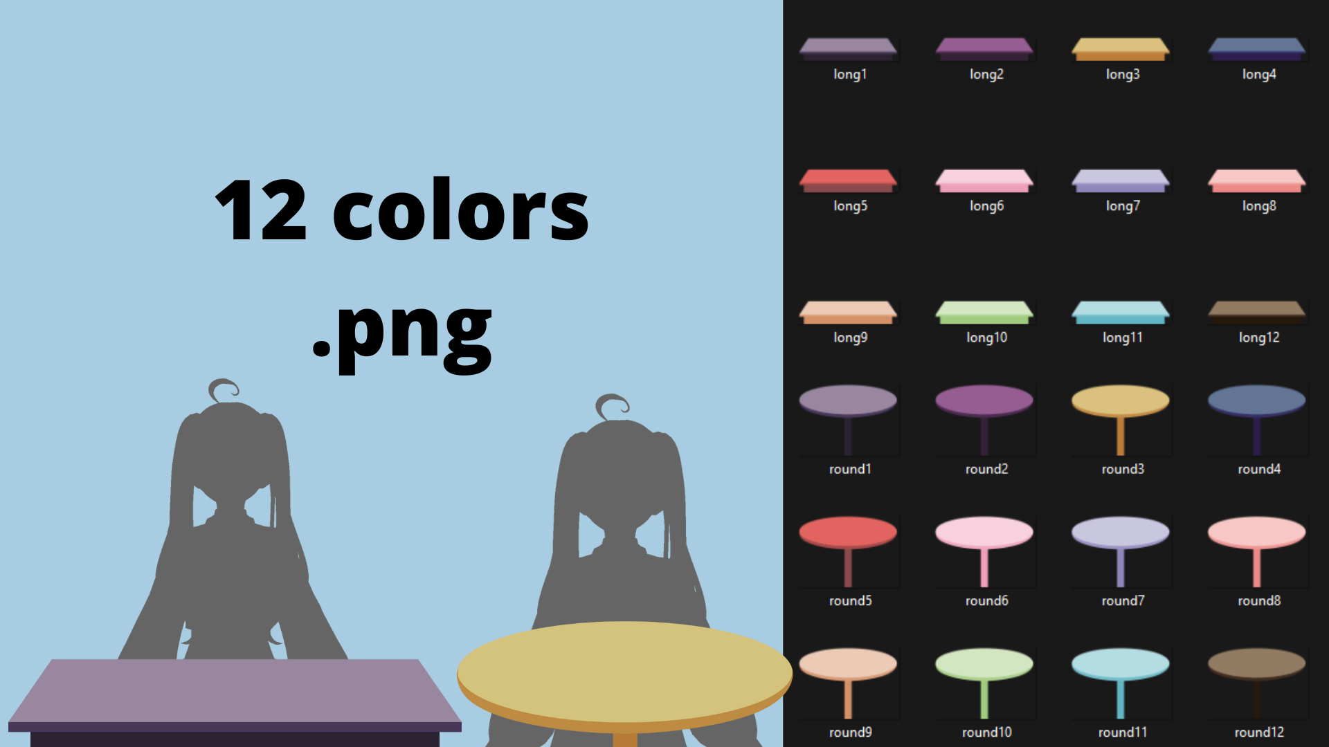 Desk and Tables - Assets for VTuber | 12 colors | VTuber Streaming Room ...