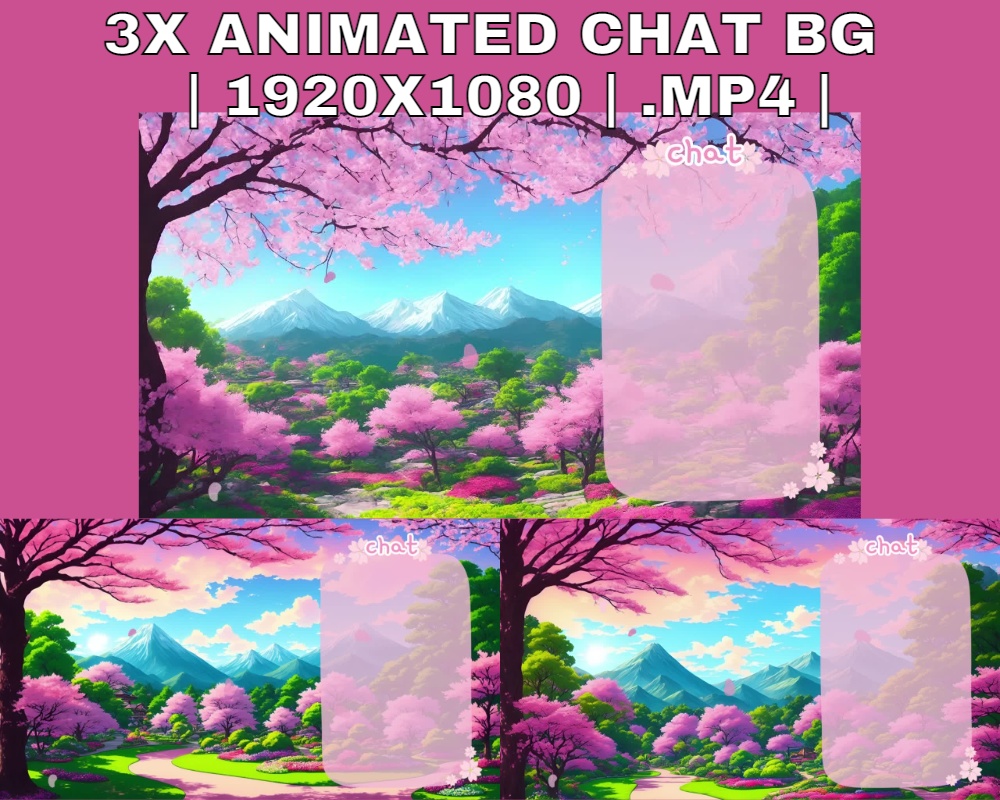 ANIMATED STREAM BACKGROUND - Sakura Garden | Vtuber, Just Chatting ...