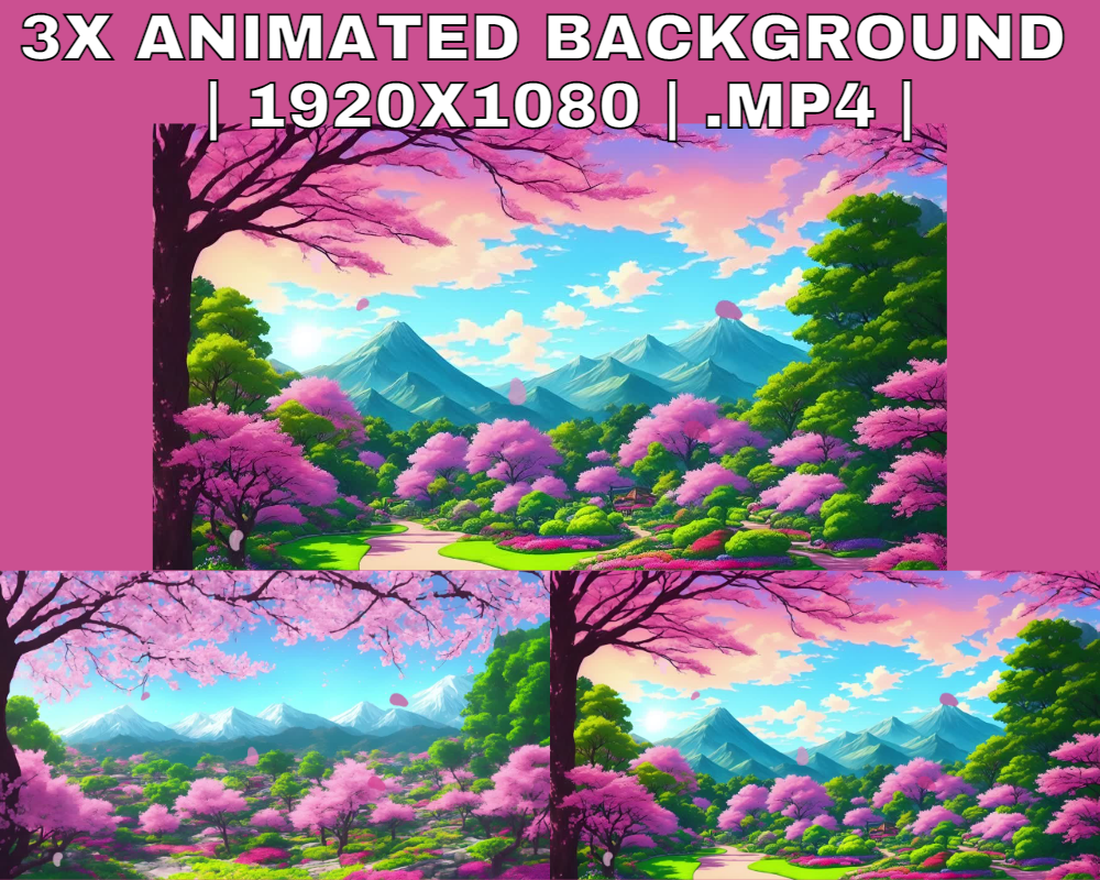 ANIMATED STREAM BACKGROUND - Sakura Garden | Vtuber, Just Chatting ...