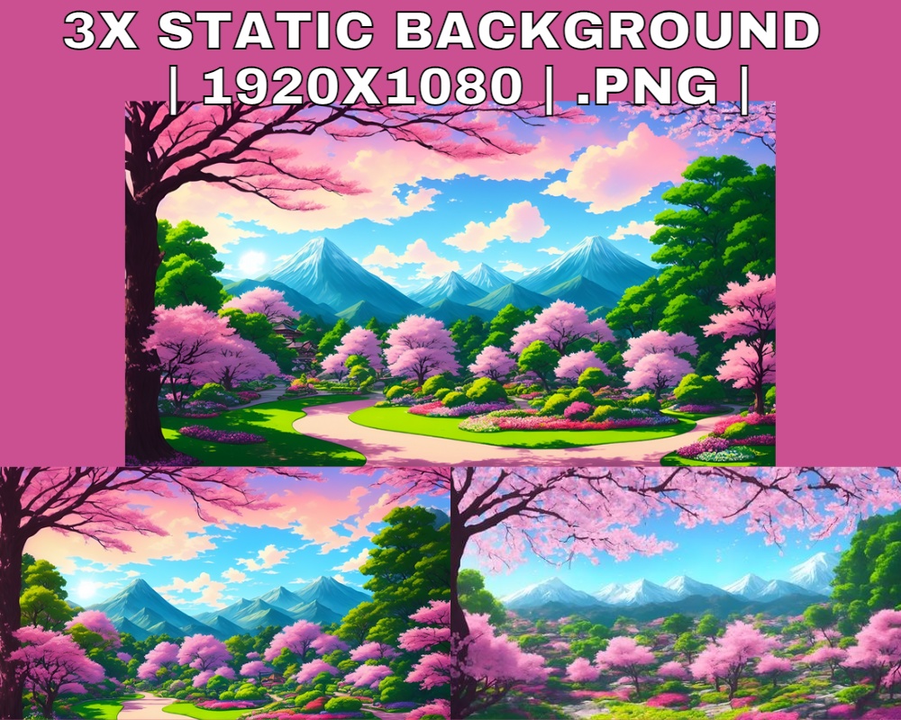 ANIMATED STREAM BACKGROUND - Sakura Garden | Vtuber, Just Chatting ...