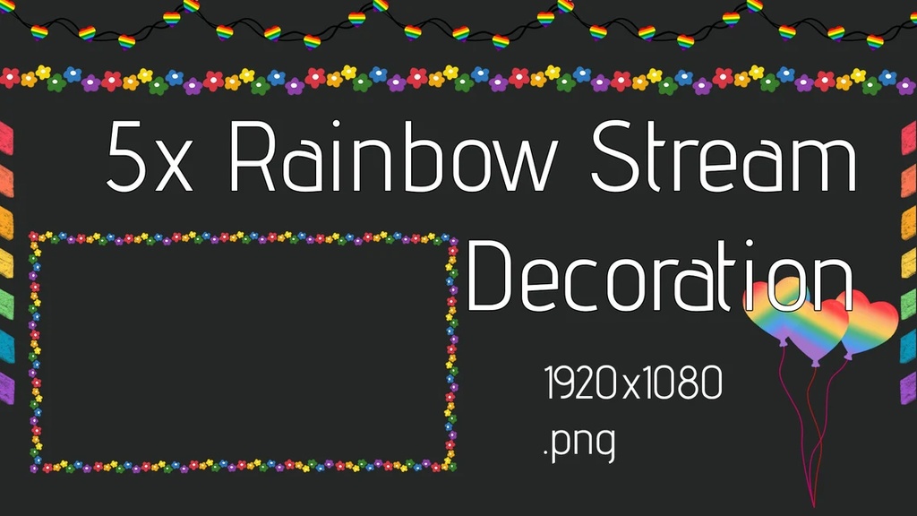 12x PRIDE STREAM DECORATION | lgbt, Rainbow, Pride Month, Love, Assets ...